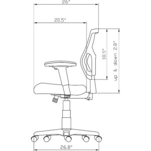 Lorell Conjure Executive Mid-Back Mesh Back Chair