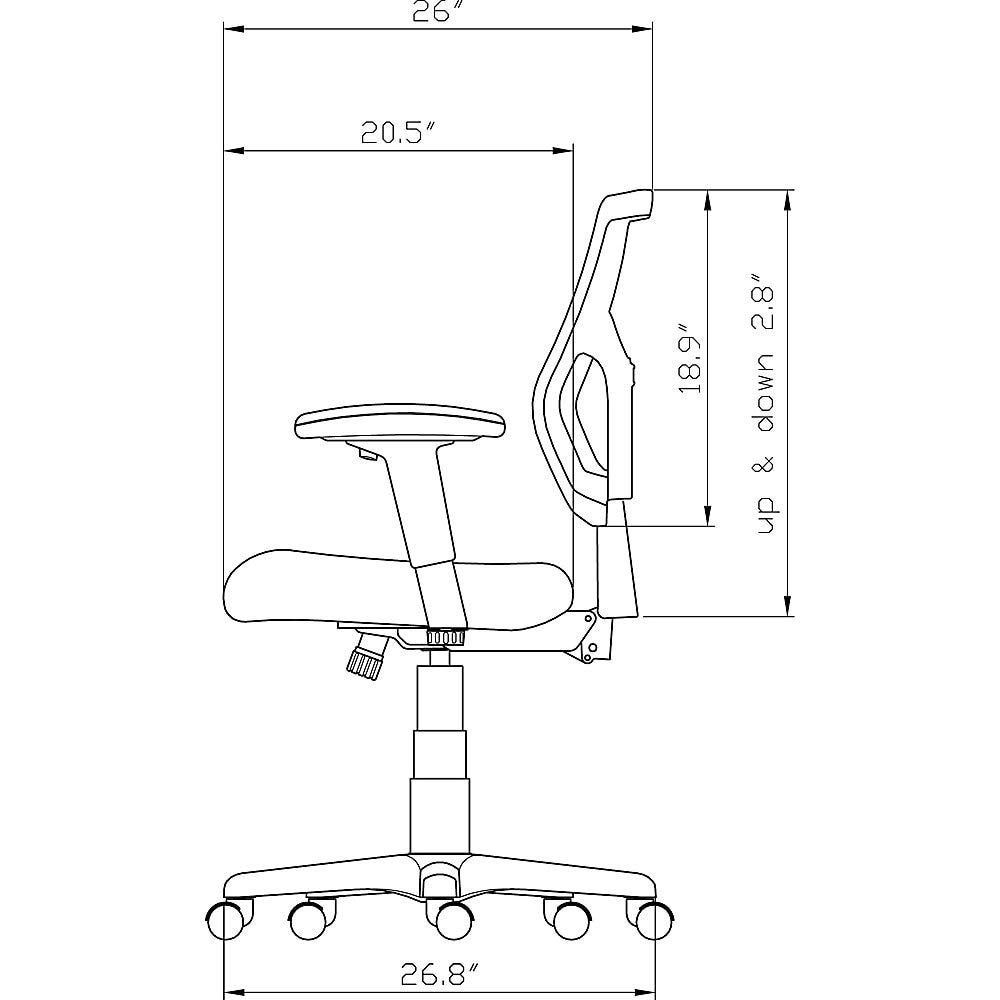 Lorell Conjure Executive Mid-Back Mesh Back Chair