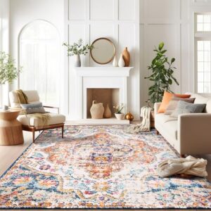 Rugshop Vintage Distressed Bohemian Area Rug 7'10" x 10' Multi