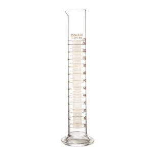 borosilicate glass 250ml graduated cylinder measuring cylinder