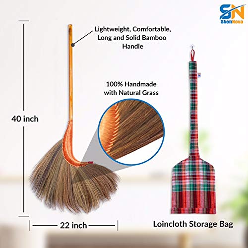 Natural Grass Broom 100% Handmade (Traditional)