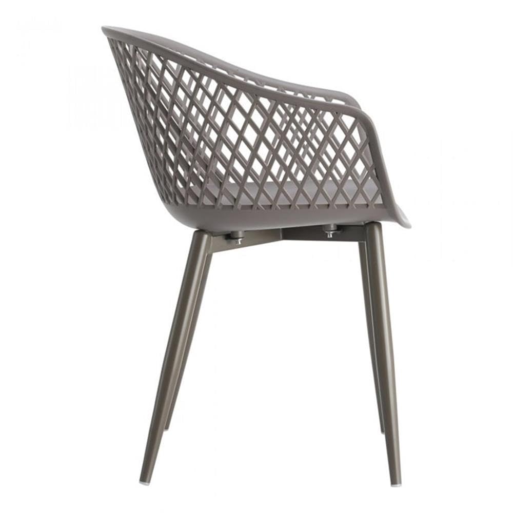 Moe's Home Collection Piazza Outdoor Chair Grey-Set of Two