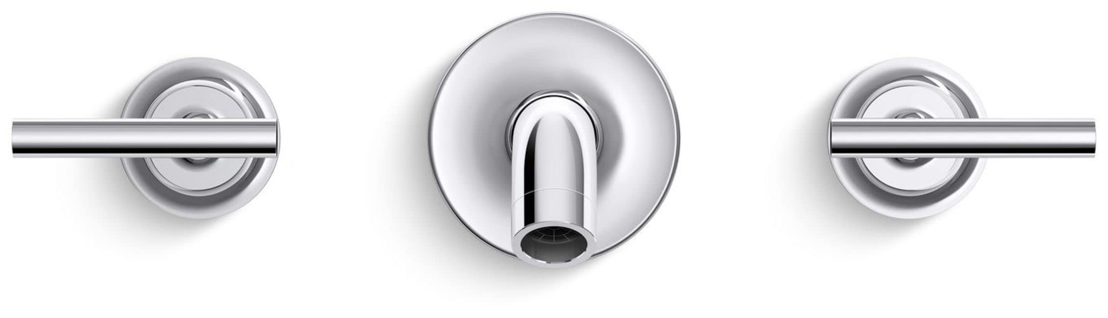 KOHLER K-T14429-4-BL Purist® Deck- or Wall-Mount High-Flow Bath Valve Trim with Lever Handles