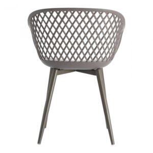 Moe's Home Collection Piazza Outdoor Chair Grey-Set of Two