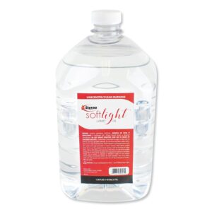 sterno soft light liquid wax lamp oil, clear, gallon, 4 per carton (ste30644)