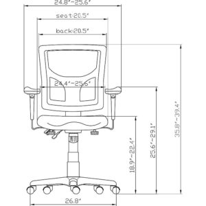 Lorell Conjure Executive Mid-Back Mesh Back Chair