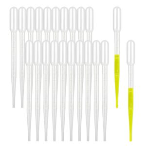 moveland 120pcs 3ml plastic transfer pipettes, disposable dropper for lab, diy art