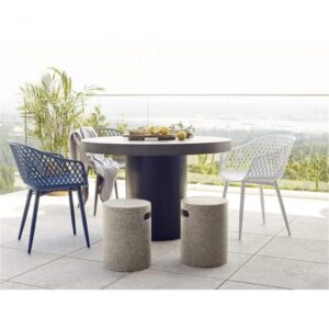 Moe's Home Collection Piazza Outdoor Chair Grey-Set of Two