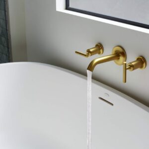 KOHLER K-T14429-4-BL Purist® Deck- or Wall-Mount High-Flow Bath Valve Trim with Lever Handles