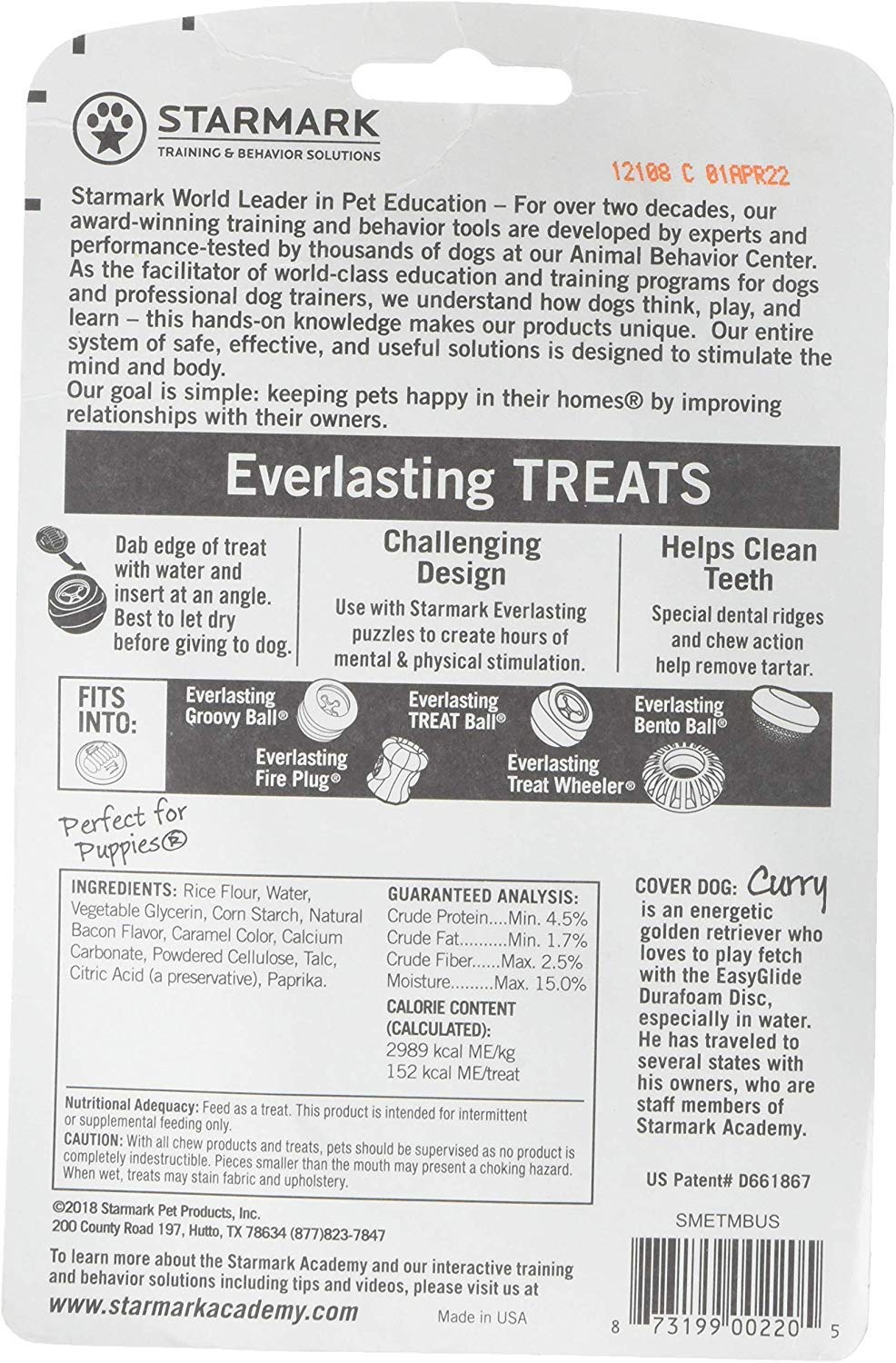 Starmark Everlasting Dental Chew, Medium, Bacon Flavored, 12 Count