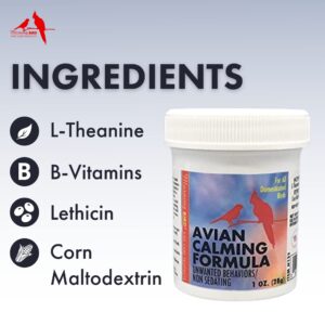 Morning Bird Avian Calming Formula, Non-Sedating Anxiety & Stress Relief Powder for Nervous Birds or Unwanted Behaviors (1 oz)