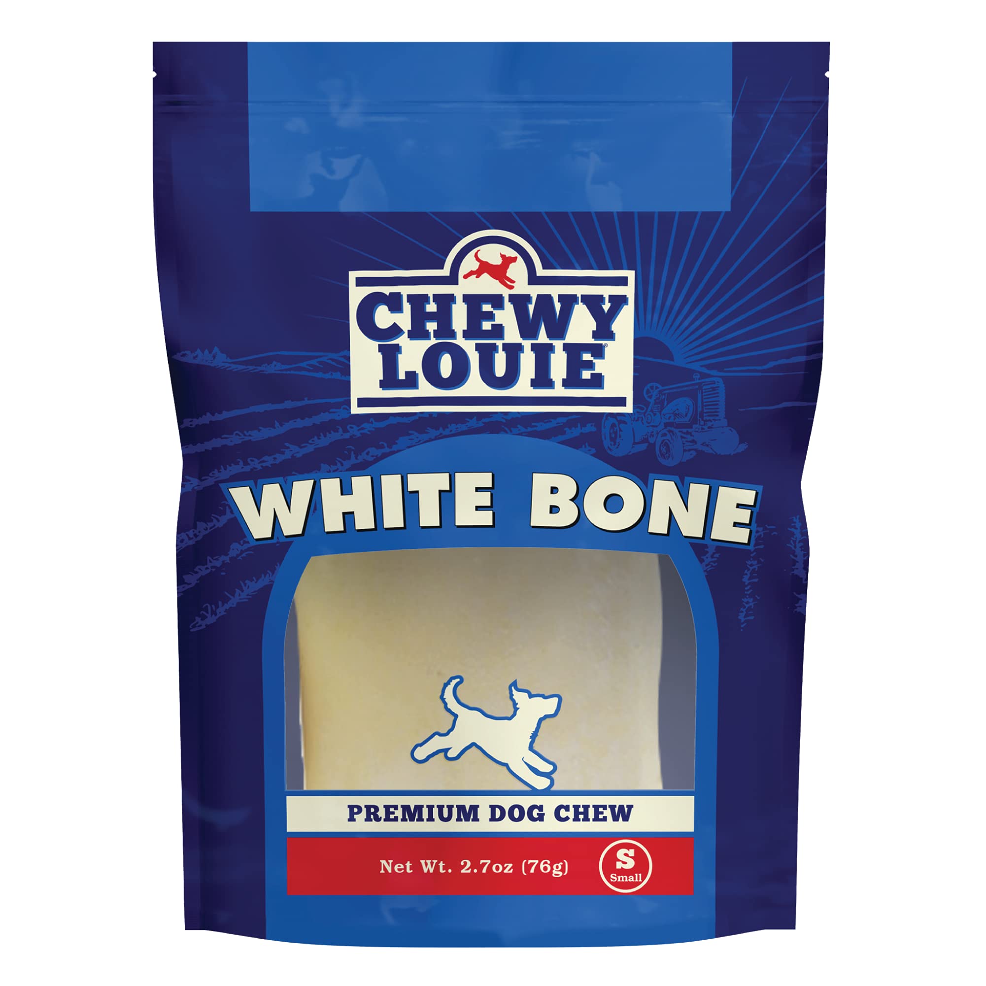 CHEWY LOUIE Small White Bone 3pk - One Ingredient, Flavor Packed for Picky Eaters, All Natural, No Artificial Flavors or Chemicals, Long-Lasting, Superior Dental Support Dog Treats