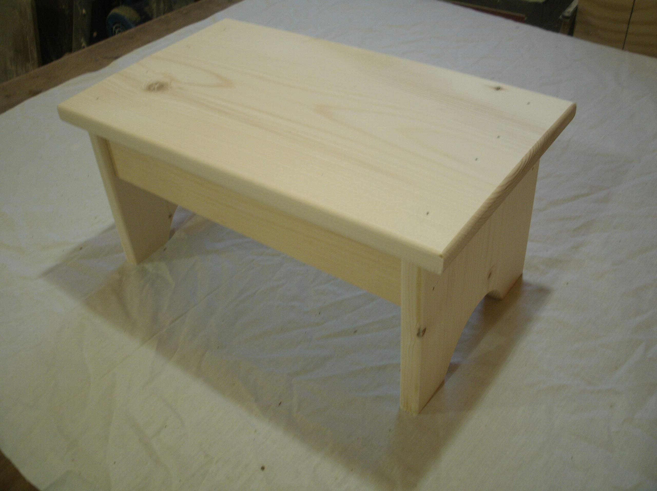 wooden step stool Handmade wood step stool 7 1/2" childrens step stool, rustic wooden step stool