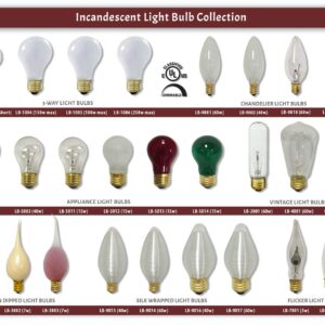 Royal Designs, Inc. Silk Wrapped Torpedo Shaped LED Light Bulbs, E12 Candelabra Brass Base, 130V, 40 Watts (4W LED), Set of 6