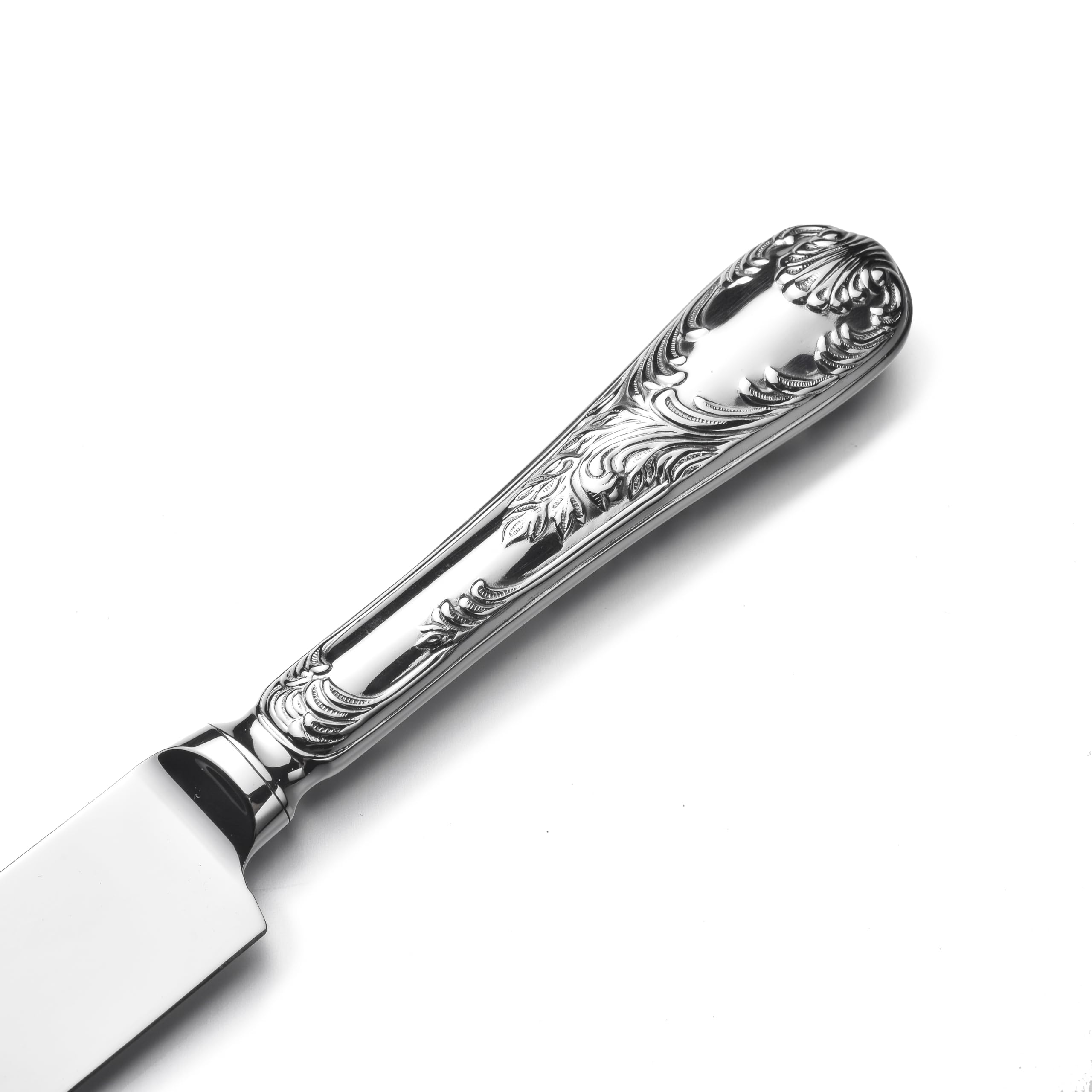 OTW PAVILION 2 Piece Wedding Cake Server Set,18/10 Stainless Steel Dessert Set Pie Server Cake Cutter Knife for Birthday,Anniversary,Holiday,Baby Shower,Party (Versailles, Stainless steel-V)