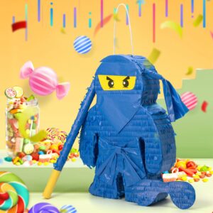 APINATA4U 17.5" Blue Color Ninja Pinata Ninja Party Supplies Ninja Themed Birthday Party Ninja Photo Prop Ninja Party Decorations