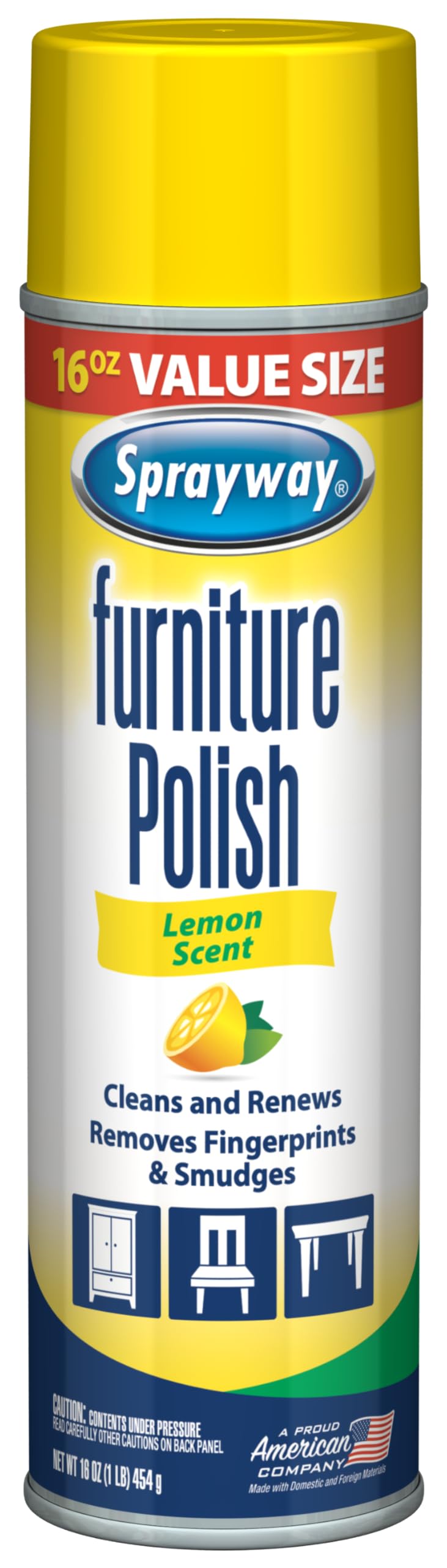 Sprayway Furniture Polish, Fl Oz, 16 Ounce