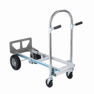 SHZOND 2 in 1 Aluminum Hand Truck Dolly 770lbs Weight Capacity Convertible Hand Truck Utility Cart (2 in 1)