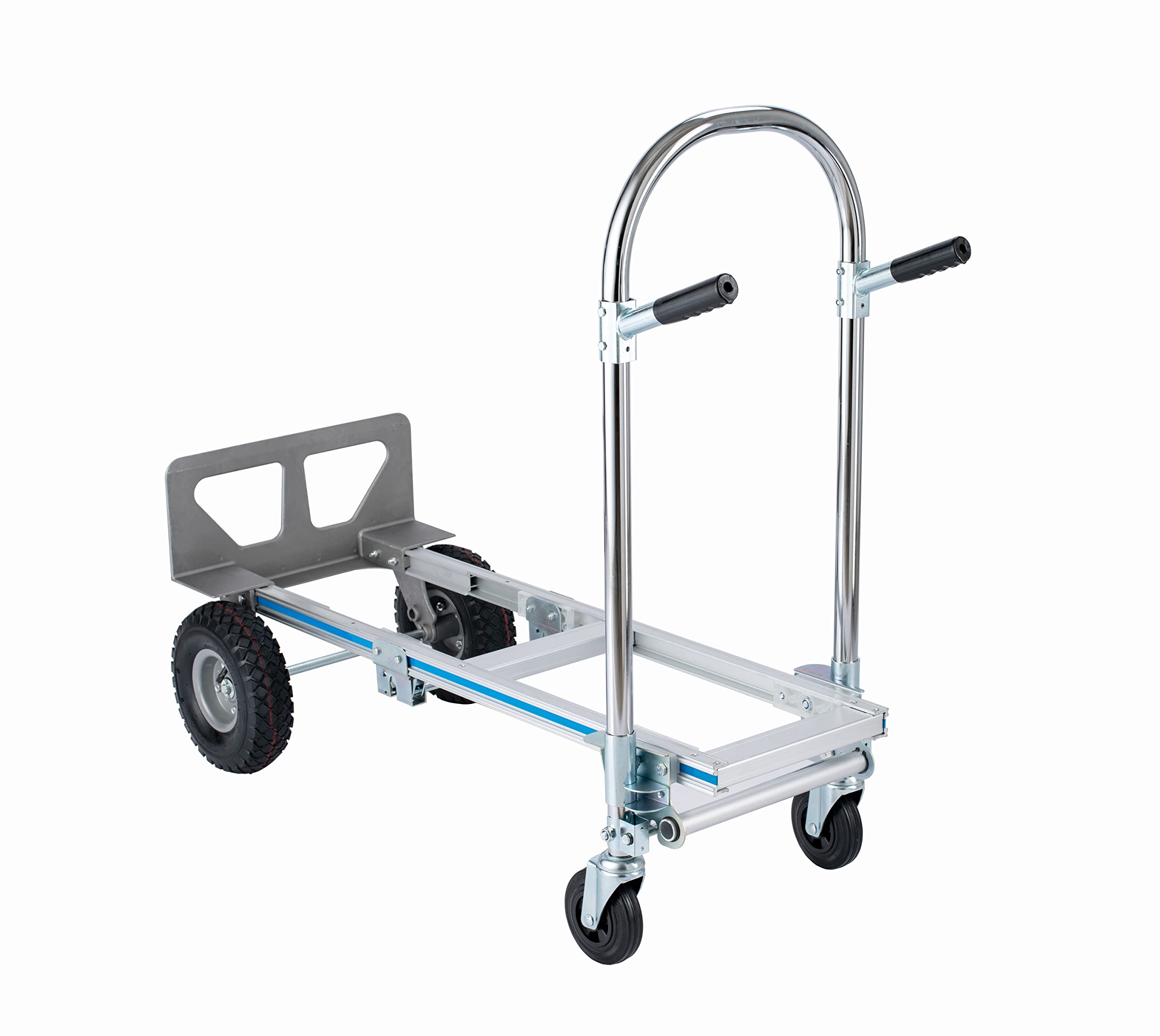 SHZOND 2 in 1 Aluminum Hand Truck Dolly 770lbs Weight Capacity Convertible Hand Truck Utility Cart (2 in 1)