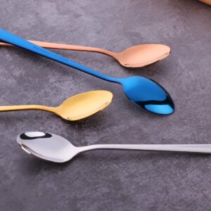 Do Buy 8 Pieces 8 Inch 18/10 Iced Tea Spoons,Long Handle Mixing Spoon (multicolor)