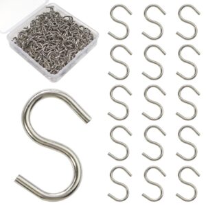 millennial essentials mini s hooks connectors s shaped wire hook hangers 200pcs hanging hooks for diy crafts, hanging jewelry, key chain, tags, fishing lure, net equipment (0.75 inch)