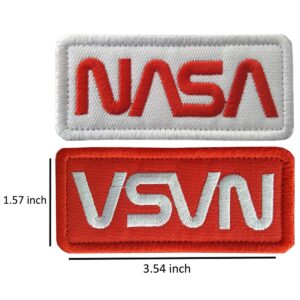 Lightbird NASA Patches 6 Pieces,Embroidered Iron On/Sew On Space Patches,US Flag Patch (Iron on/Heat Transfer Backing) 1