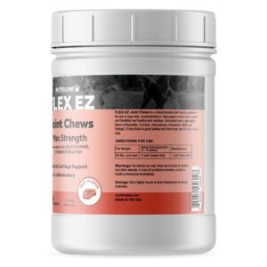 Nutriline Labs Flex EZ Dog Glucosamine Chondroitin Chewable Hip and Joint Supplement for Dogs Chews Treats with MSM and Turmeric, for Large/Giant Breeds (150 Soft Chews)