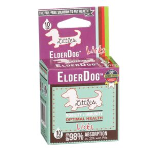 licks pill-free elderdog small breed dog senior - older dog vitamins and supplements - joint & immune support supplements for dogs - dog coat & digestion supplement - gel packets - 10 use