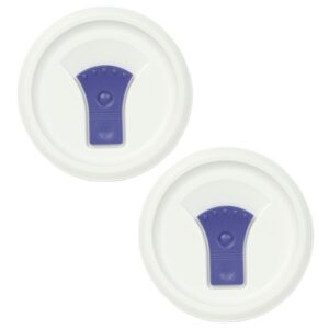 corningware fm-22-vpc 20oz french white round soup mug pop-ins vented lid - 2 pack