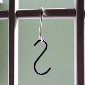 Heavy Duty S Hooks Metal S Shaped Hooks Black Hanging Hooks 2.75” Hangers for Kitchenware Pots Pans Plants Bags Towels