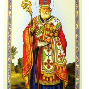 St Nicholas Holy Cards, Prayer Cards for Kids, 4 1/8 Inches, Pack of 20