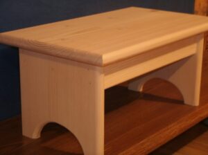 wooden step stool handmade wood step stool 7 1/2" childrens step stool, rustic wooden step stool