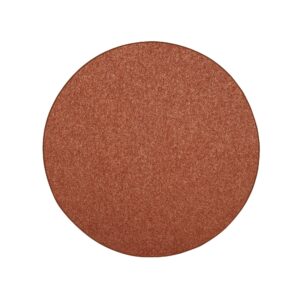 ambiant galaxy way solid color area rugs rust - 2' round, indoor, stain & fade resistant, perfect for living room, bedroom, dining room, entryway, pet & kids friendly rug, wedding, made in usa