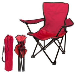 pacific play tents ruby red kids super folding chair, 14" l x 14" w x 23.5" h