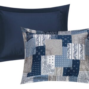 Utopia Blue Queen 8pc Duvet Set