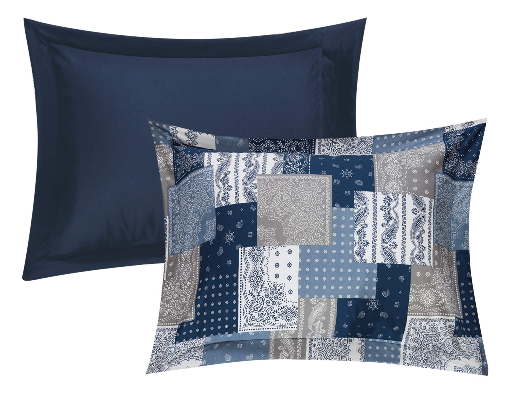 Utopia Blue Queen 8pc Duvet Set