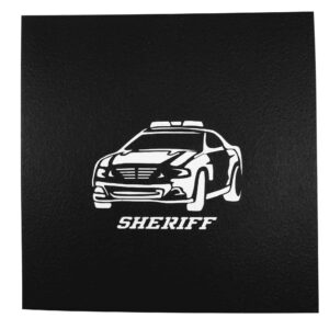 iGifts And Cards Sheriff Car 3D Pop Up Greeting Card - Awesome Undersheriff Happy Birthday Gift, Chief Deputy Retirement, Training Academy Graduation, Thank You, Congratulations