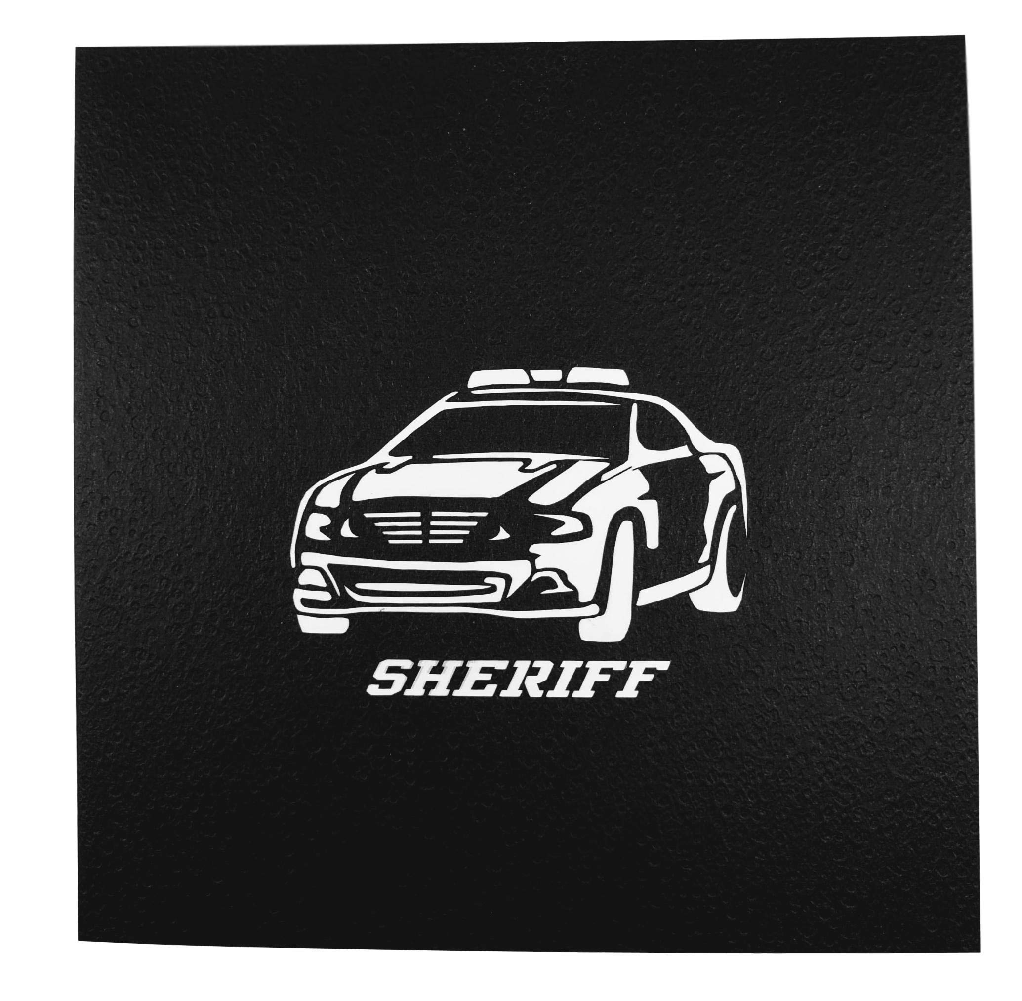 iGifts And Cards Sheriff Car 3D Pop Up Greeting Card - Awesome Undersheriff Happy Birthday Gift, Chief Deputy Retirement, Training Academy Graduation, Thank You, Congratulations