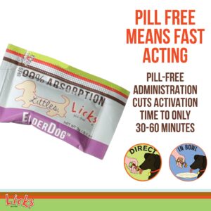 Licks Pill-Free ElderDog Small Breed Dog Senior - Older Dog Vitamins and Supplements - Joint & Immune Support Supplements for Dogs - Dog Coat & Digestion Supplement - Gel Packets - 10 Use