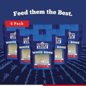 CHEWY LOUIE Small White Bone 6pk - One Ingredient, Flavor Packed for Picky Eaters, All Natural, No Artificial Flavors or Chemicals, Long-Lasting, Superior Dental Support Dog Treats.