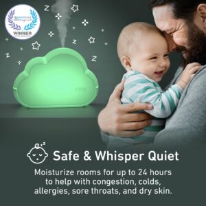 Pure Enrichment® PureBaby® Cloud Ultrasonic Cool Mist Humidifier - Quiet Variable Mist for up to 24 Hrs, Color Night Light, BPA-Free, Ideal for Baby