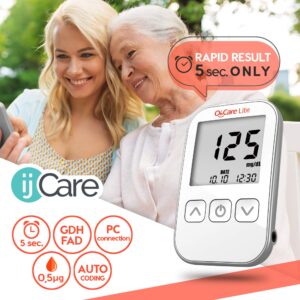 Oh’Care Lite Blood Sugar Testing Monitor – Glucose Test Strips and Lancets for for Blood Testing – Accurate and Affordable Diabetic Supplies (50 Strips + 100 Lancets)