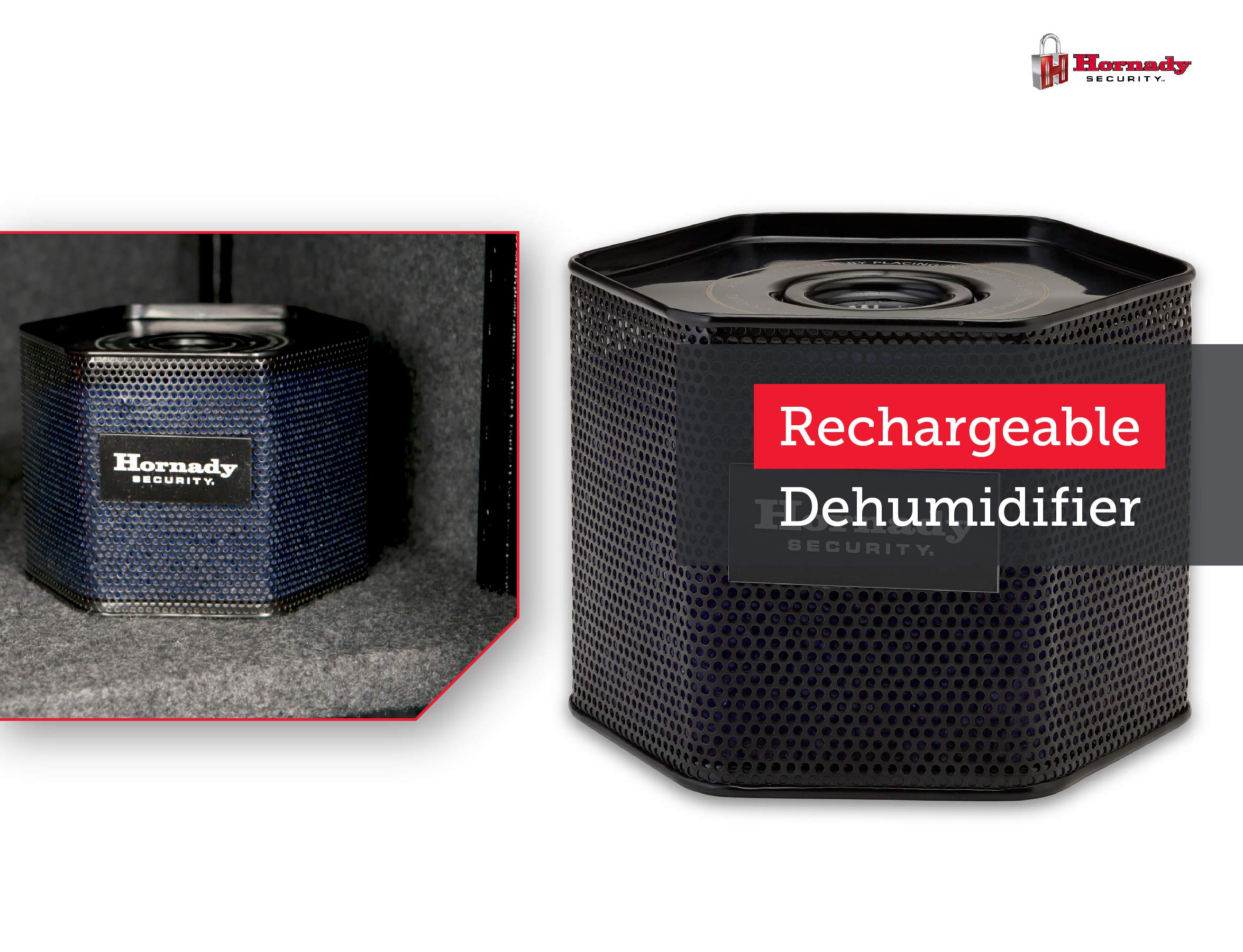 Hornady Reusable Canister Dehumidifier 750G, 95902 - Portable, Easy to Use Moisture Absorbers for Gun Safes & Cabinets - Prevent Moisture Damage for Gun Safe Accessories, Firearms in Your Gun Vault