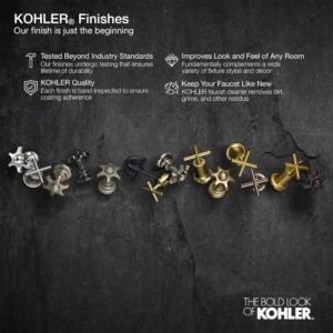 KOHLER 22172-BV Purist Stillness Wall-Mount Supply Elbow with Check Valve for Handshower Hose, Handheld Shower Elbow, Vibrant Brushed Bronze