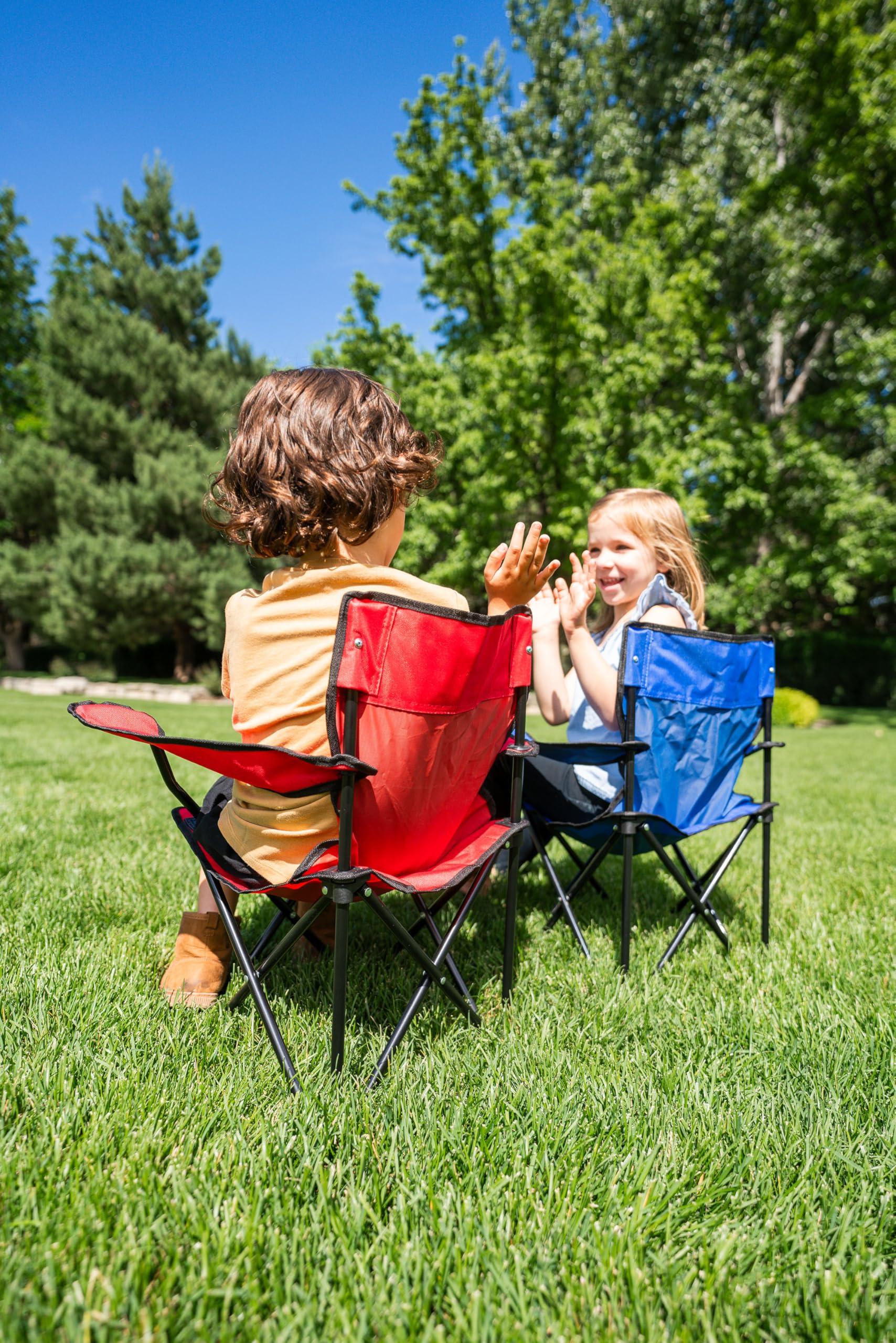 Pacific Play Tents Ruby Red Kids Super Folding Chair, 14" L x 14" W x 23.5" H