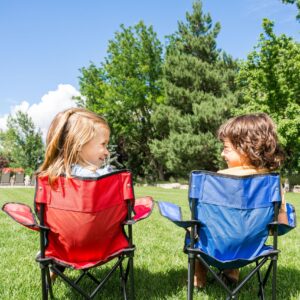 Pacific Play Tents Ruby Red Kids Super Folding Chair, 14" L x 14" W x 23.5" H