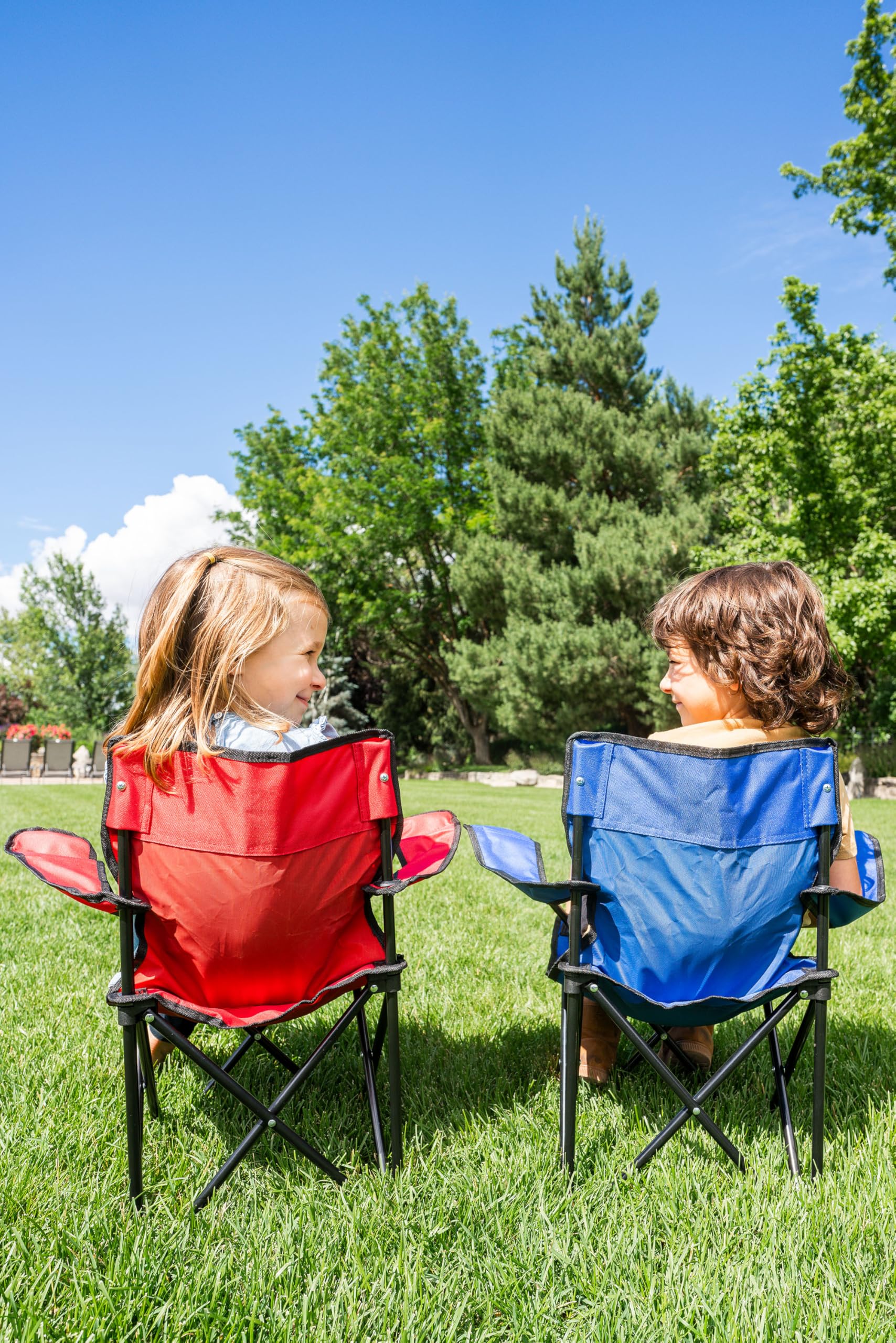 Pacific Play Tents Ruby Red Kids Super Folding Chair, 14" L x 14" W x 23.5" H