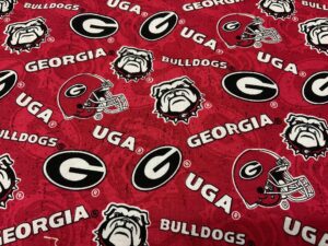 university of georgia cotton fabric with new tone on tone design newest pattern