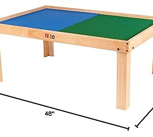 NILO N51N Kid's Play Table Compatible with Legos, Duplo, Trains, Games, Building, Lincoln Logs Safe Fun for Children Educational Toy Board Durable (No Holes, 32x48x20)