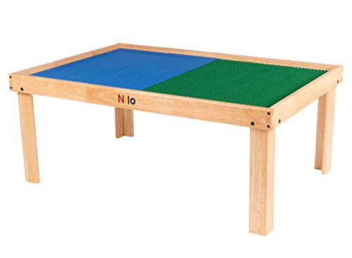 NILO N51N Kid's Play Table Compatible with Legos, Duplo, Trains, Games, Building, Lincoln Logs Safe Fun for Children Educational Toy Board Durable (No Holes, 32x48x20)